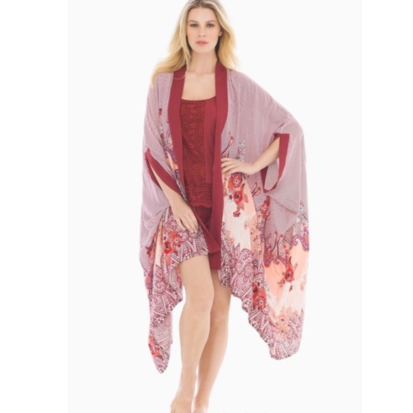 Soma | Intimates & Sleepwear | Soma Striped Paisley Open Front Long ...